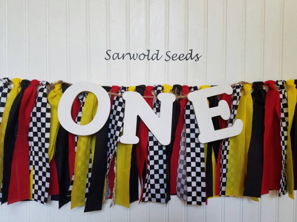 Racing Birthday Banner Car Birthday Banner Rookie Year - Etsy