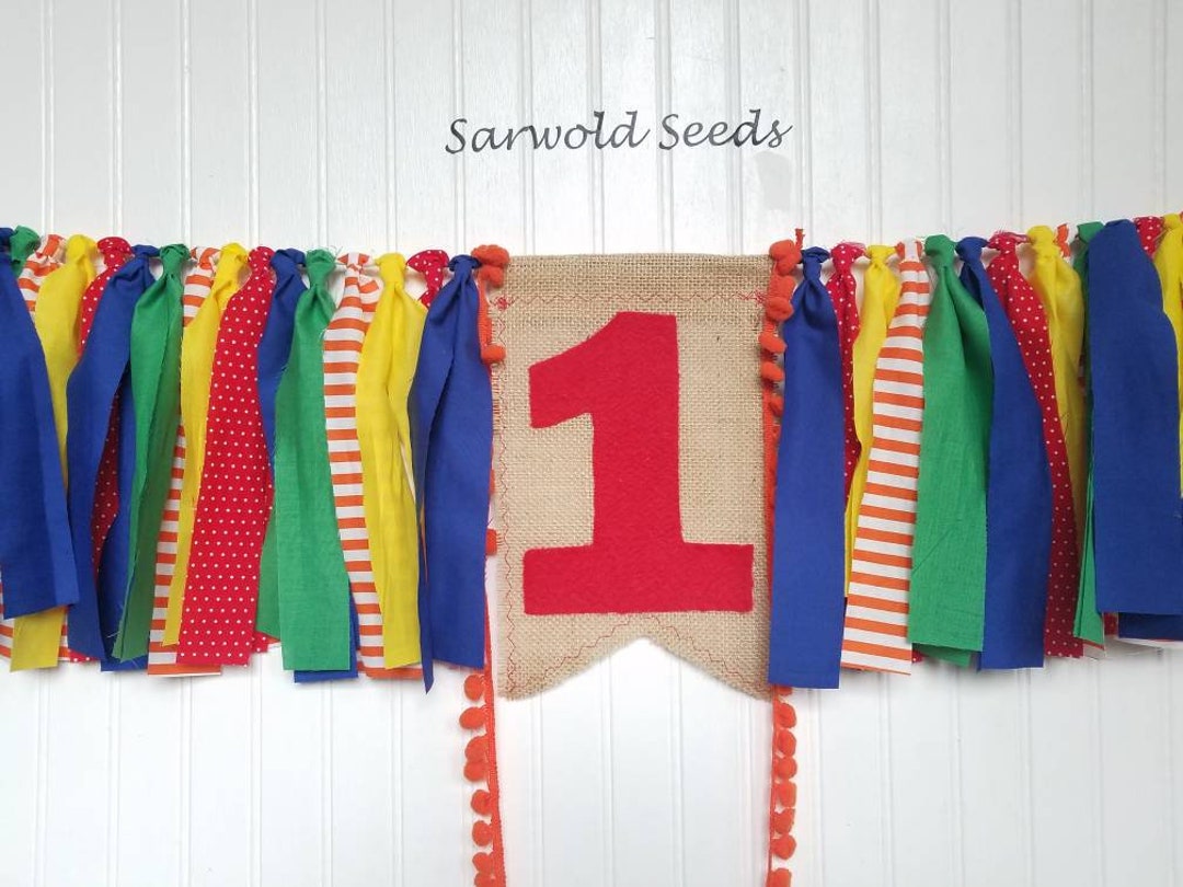 Primary Burlap Banner, Cake Smash Banner, Birthday Banner, First ...