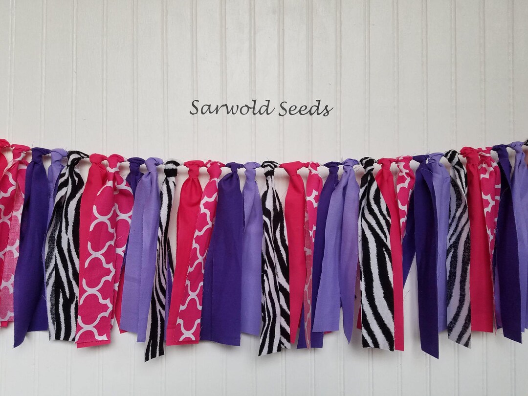 Pink, Purple, Zebra, Fabric Banner, Highchair, Cake Smash, Photo Shoot ...