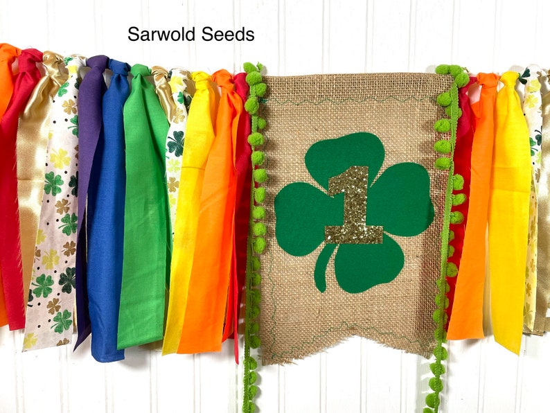 Rainbow St Patrick's Day Fabric Banner Cake Smash Banner - Etsy