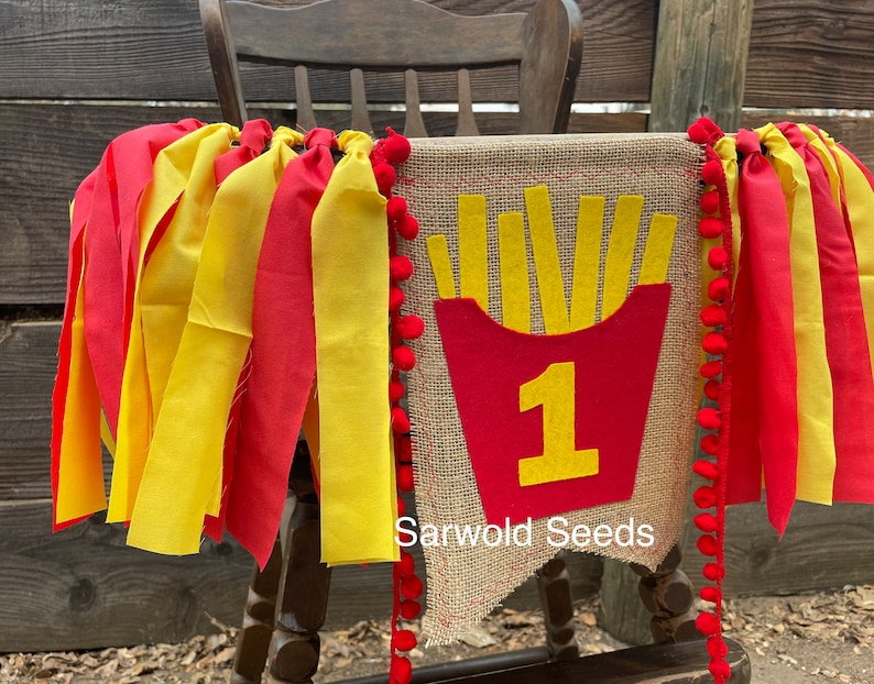 Small Fry Birthday French Fries Birthday Banner, Cake Smash Banner - Etsy