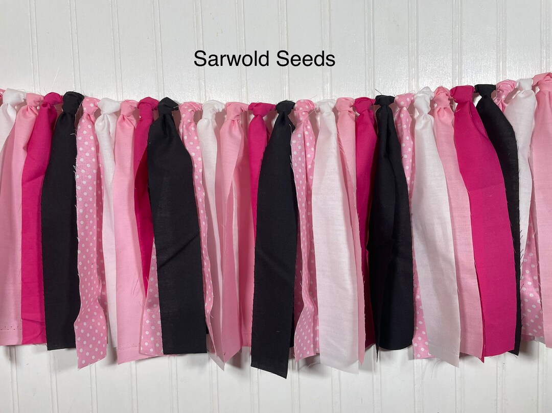 Light Pink, Hot Pink, Black and White Banner, Birthday Banner, Cake ...