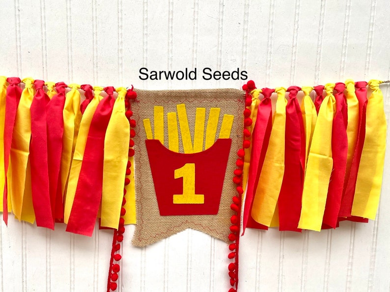 Small Fry Birthday French Fries Birthday Banner, Cake Smash Banner - Etsy
