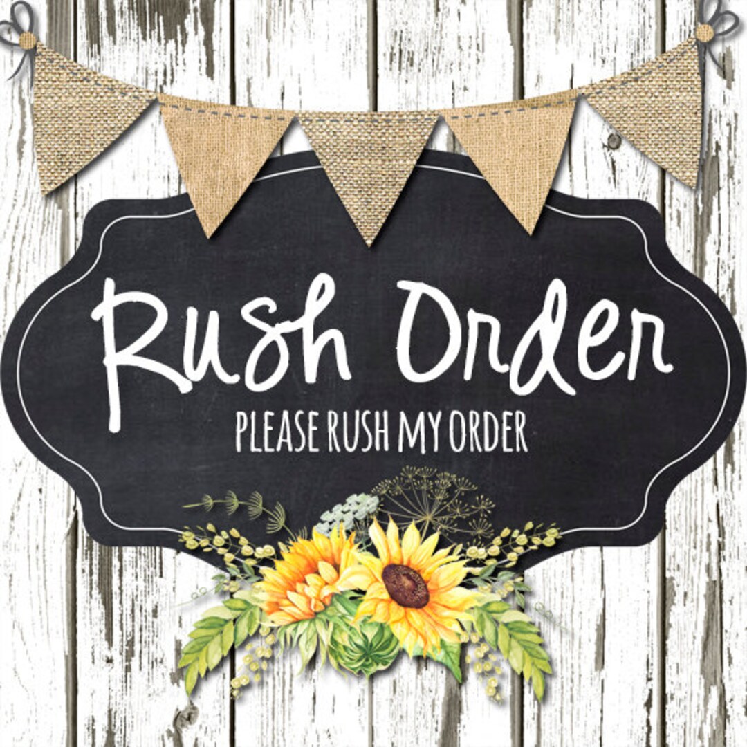 Rush Order - UPGRADES TURNAROUND TIME - Etsy