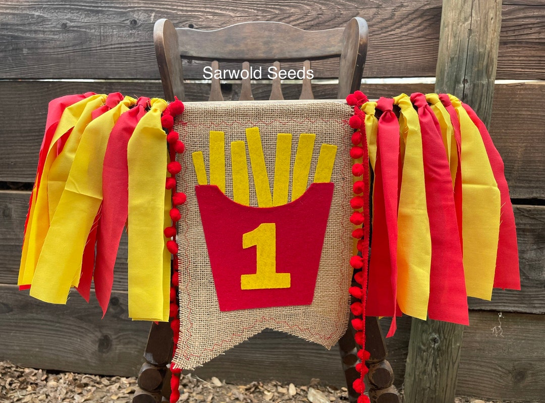 Small Fry Birthday French Fries Birthday Banner, Cake Smash Banner - Etsy