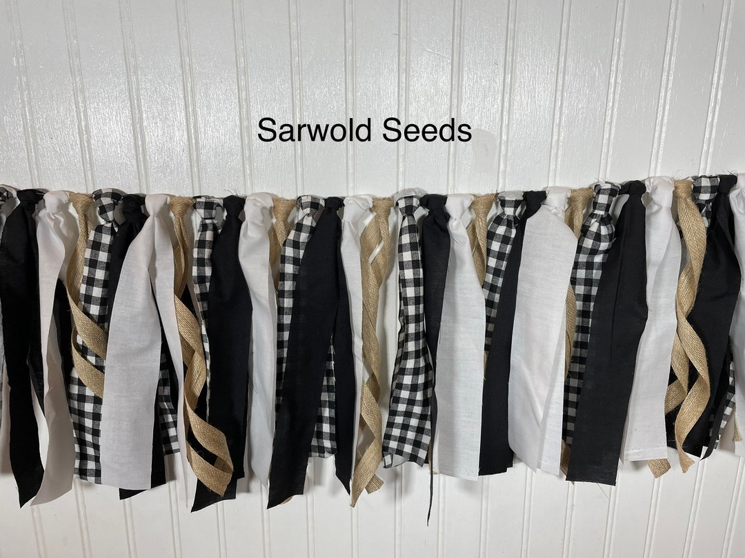 Black Buffalo Plaid With Burlap Banner, Birthday Banner, Wild One ...