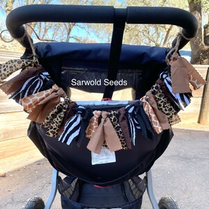 Animal Print Stroller Banner, Stroller Identification, Stroller Sign - Etsy
