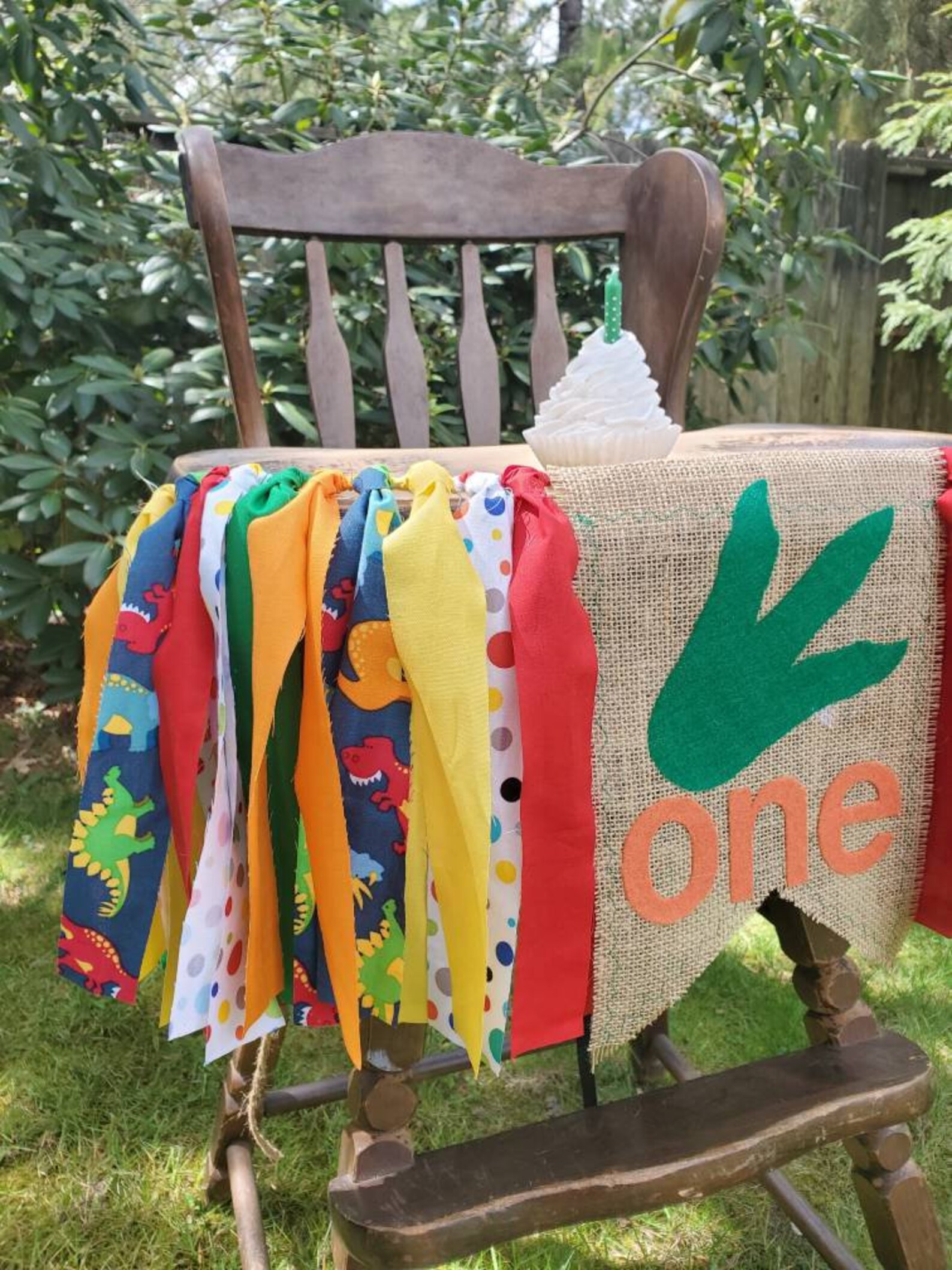 Dinosaur Fabric Banner, Highchair, Cake Smash, Photo Shoot, Birthday - Etsy