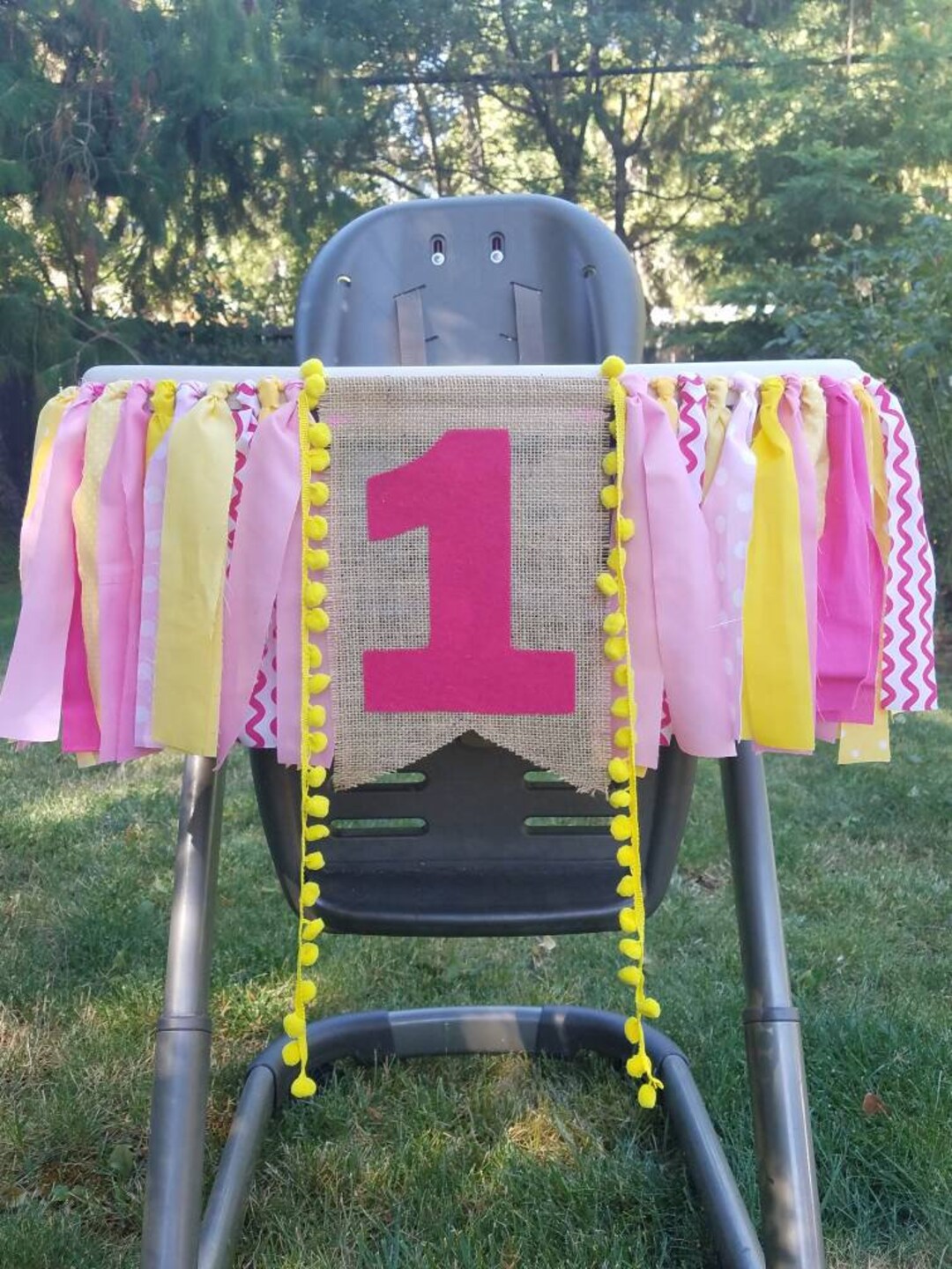 Pink Lemonade, Lemonade, Sunshine, Fabric Banner, Highchair, Cake Smash ...