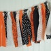 Halloween Fall Orange Black Pumpkin Fabric Banner - Etsy