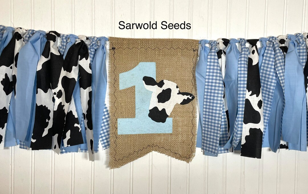 Baby Blue Cow Banner - Etsy