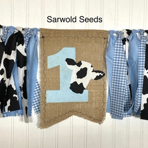 Baby Blue Cow Banner - Etsy