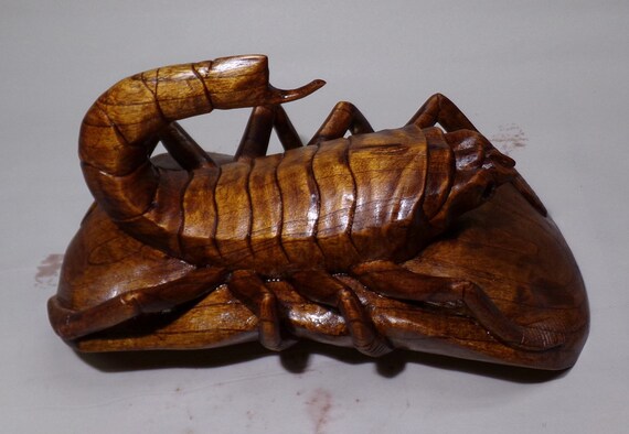 Scorpion Wood Carving scorp_12.5_6w.7hi | Etsy