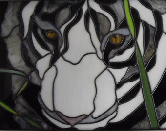 Stained glass tiger | Etsy