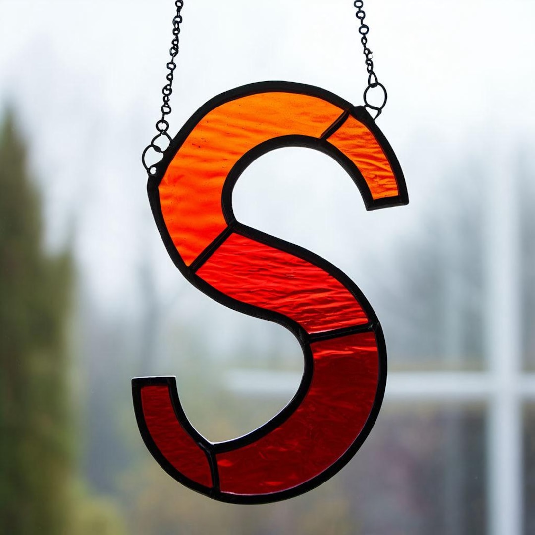 Alphabet Series Letter S Stained Glass Letters Suncatcher Colorful ...