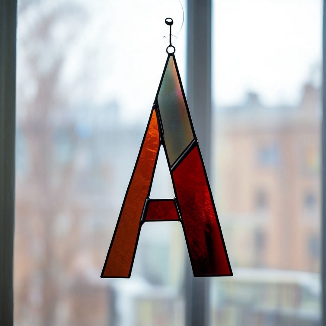 Alphabet Series Letter a Stained Glass Letters Suncatcher Colorful ...