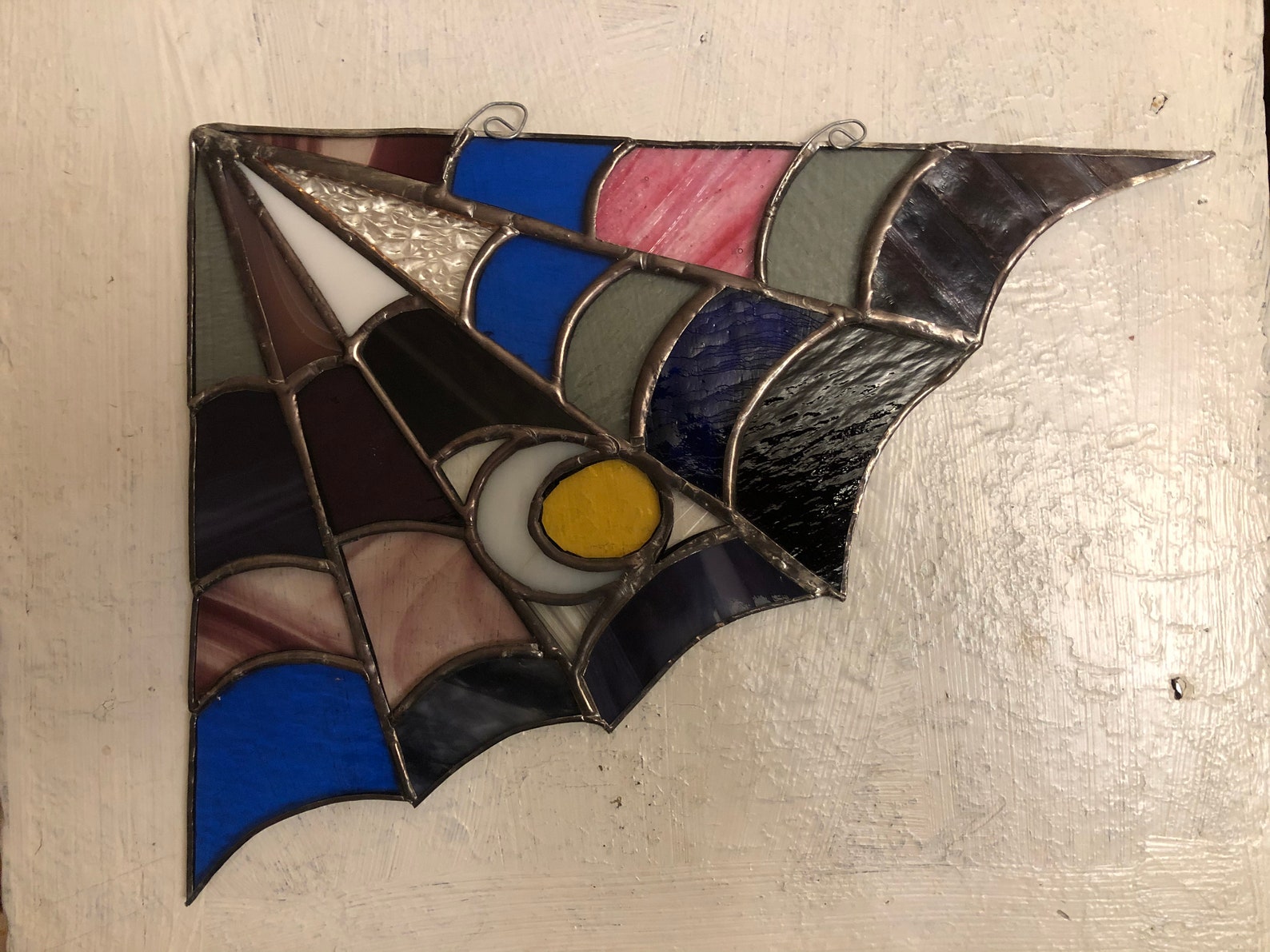 Stained Glass Spider web Hipster art Unique home decor Goth | Etsy