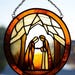 Stained Glass Nativity Holy Family Nativity Displays Glass Manger Scene ...
