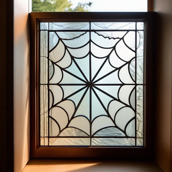 Stained Glass Cobweb With Spider - Etsy
