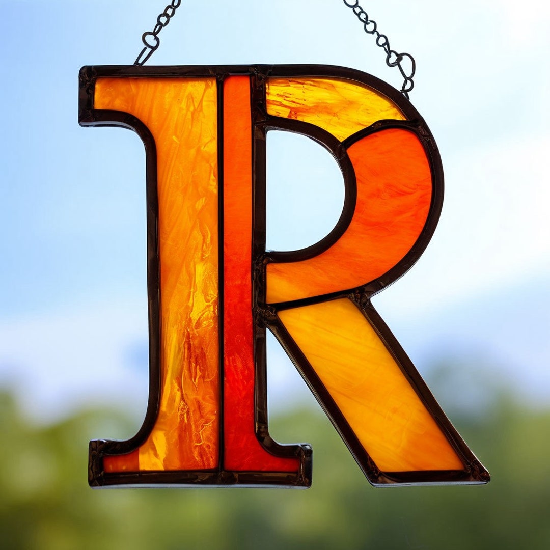 Alphabet Series Letter r Stained Glass Letters Suncatcher Colorful ...