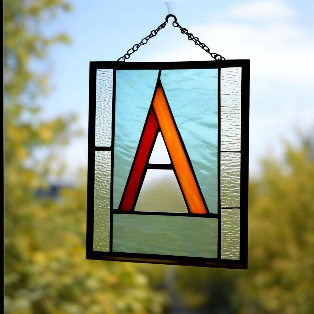 Alphabet Series Letter a Stained Glass Letters Suncatcher Colorful ...