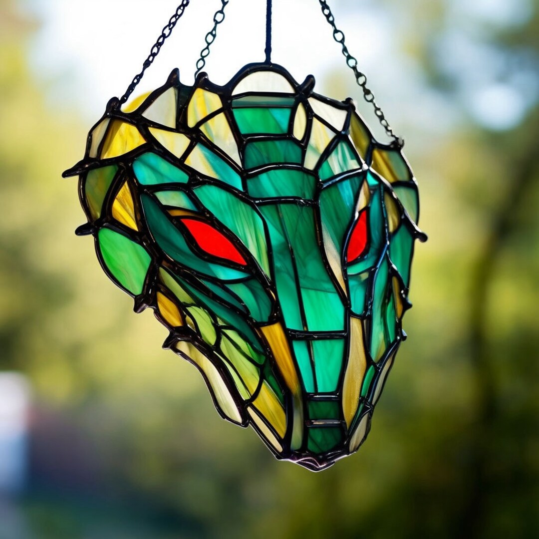 Crocodile Stained Glass Window Panel Hanging Florida Gators Custom Art ...