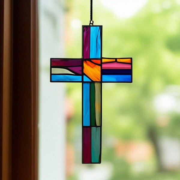 Stained Glass Cross - Etsy