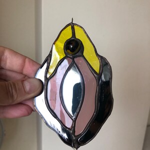 Celestial Vulva Suncatcher Stained Glass Vagina Human Uterus Mirror Art ...