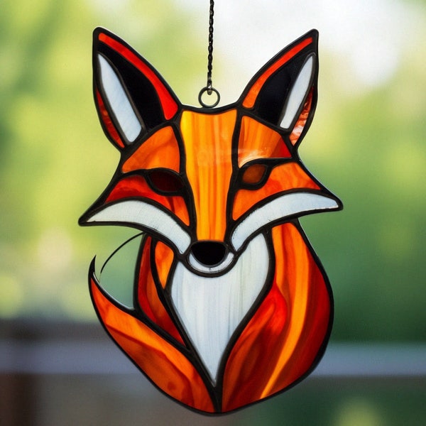 Stained Glass Fox - Etsy