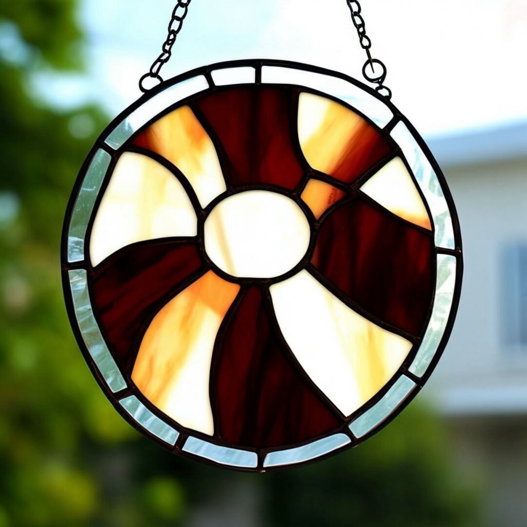 Football Ball Soccer Ball Stained Glass Ball Activities Coach Gift ...