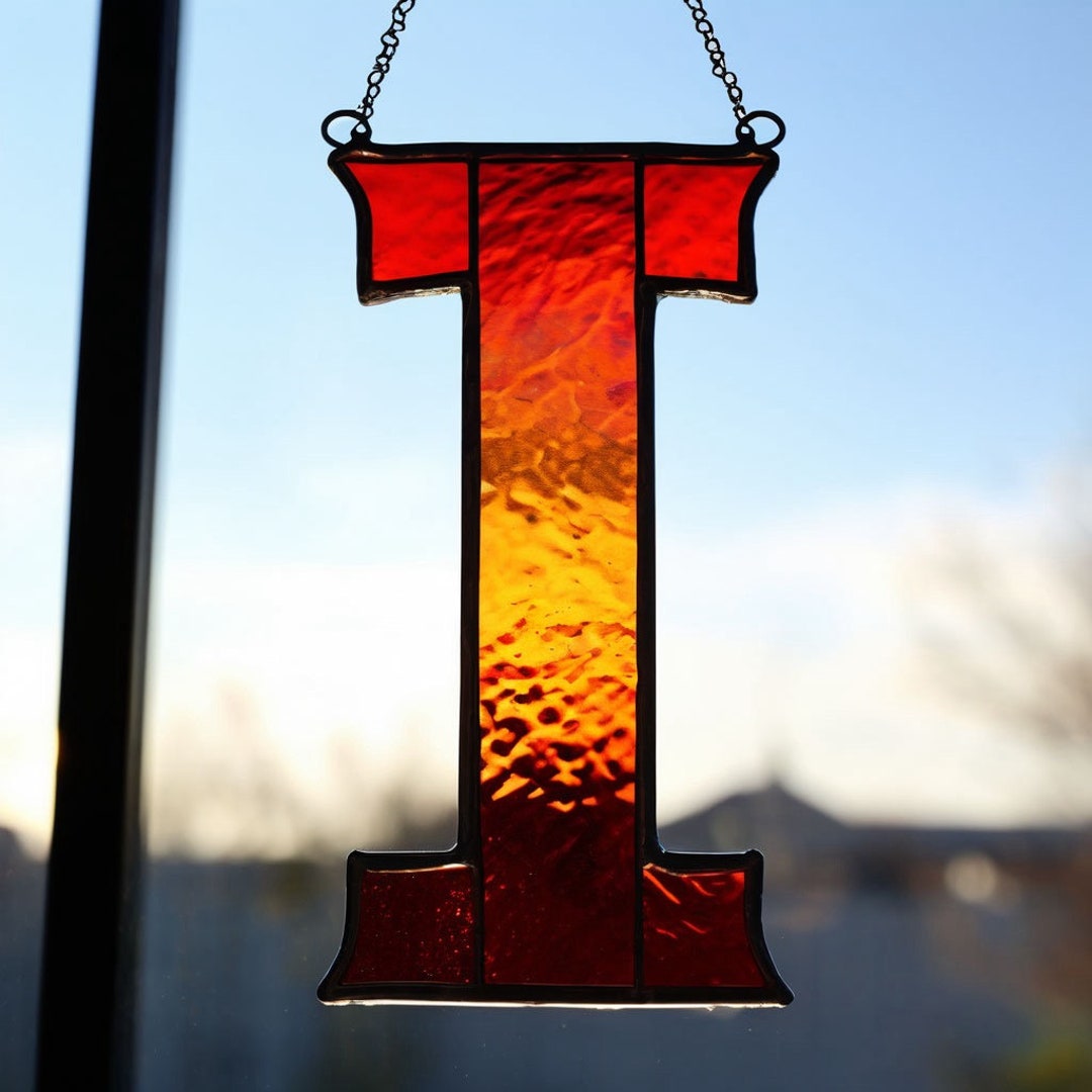Alphabet Series Letter I Stained Glass Letters Suncatcher Colorful ...