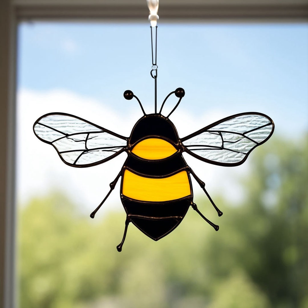 Stained Glass Busy Bumble Bee Suncatcher Honeybee Manchester Bee ...