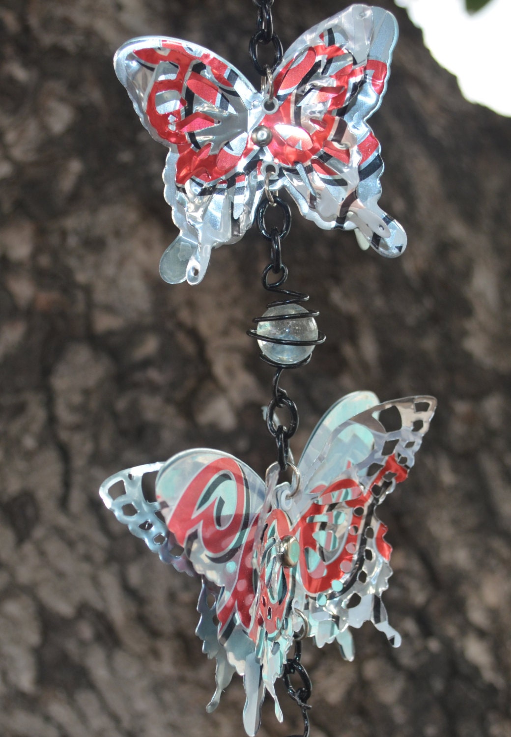 OUTDOOR GARDEN DÉCOR Wind Chime made with Recycled Coors Ligh | Etsy