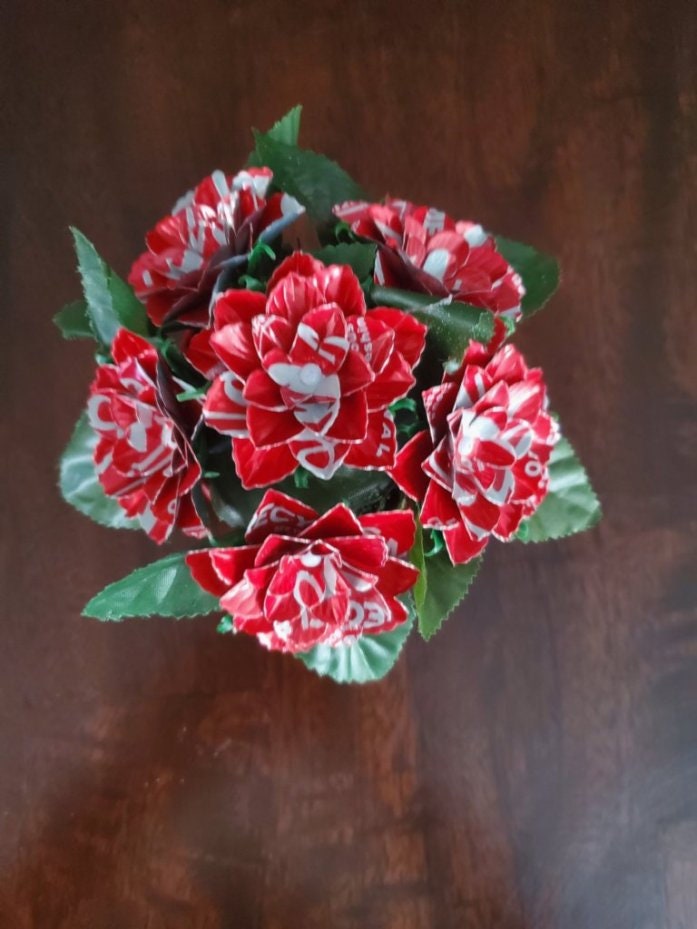 Bouquet of Aluminum Can Rose Flowers, Coca Cola, Mother's Day ...