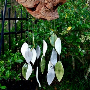 Personalized Family Wind Chimes With Names and Dates Handmade Pottery ...