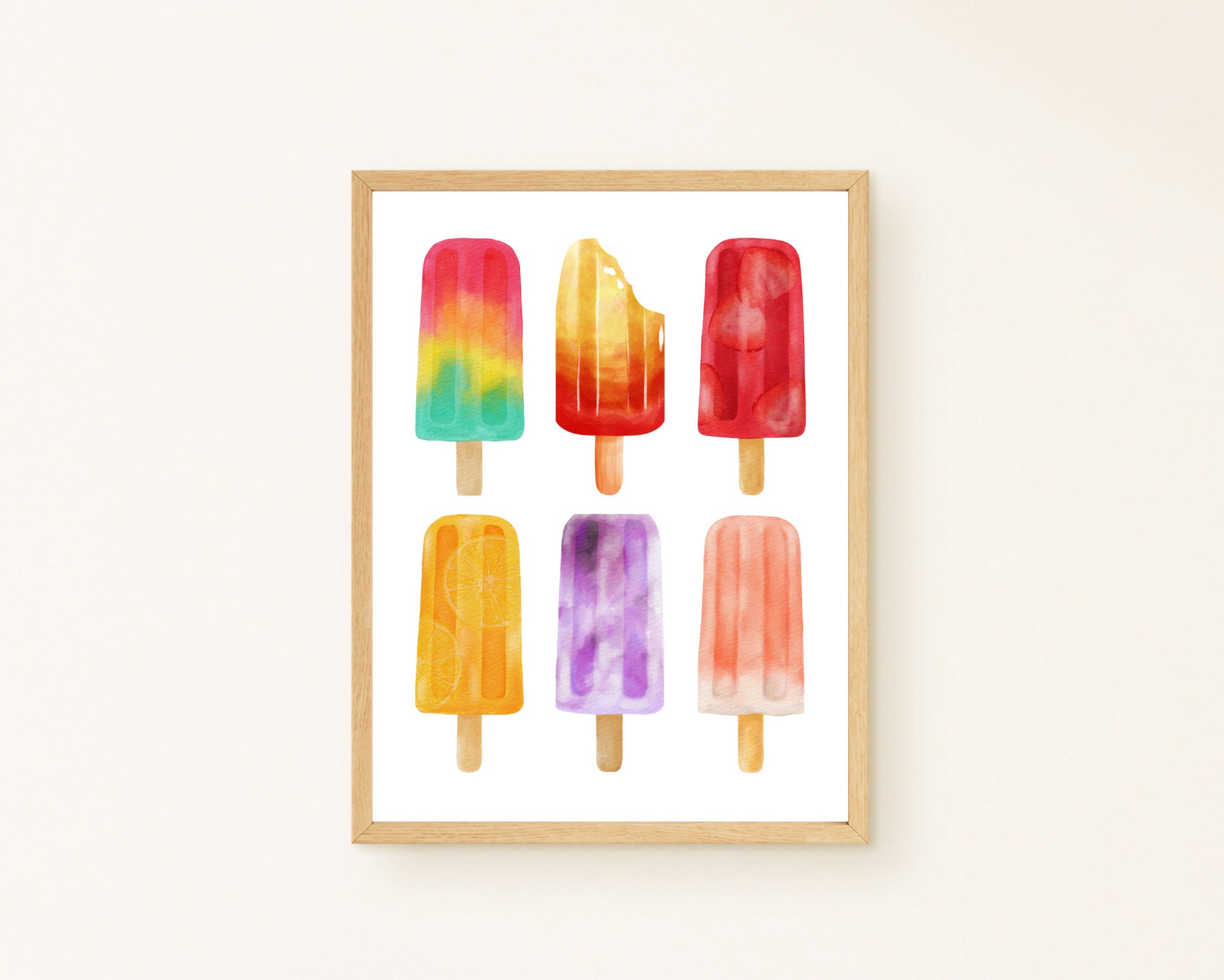 Popsicle Wall Art, Color Pop, Girls Wall Art, Kids Room Decor, Digital ...