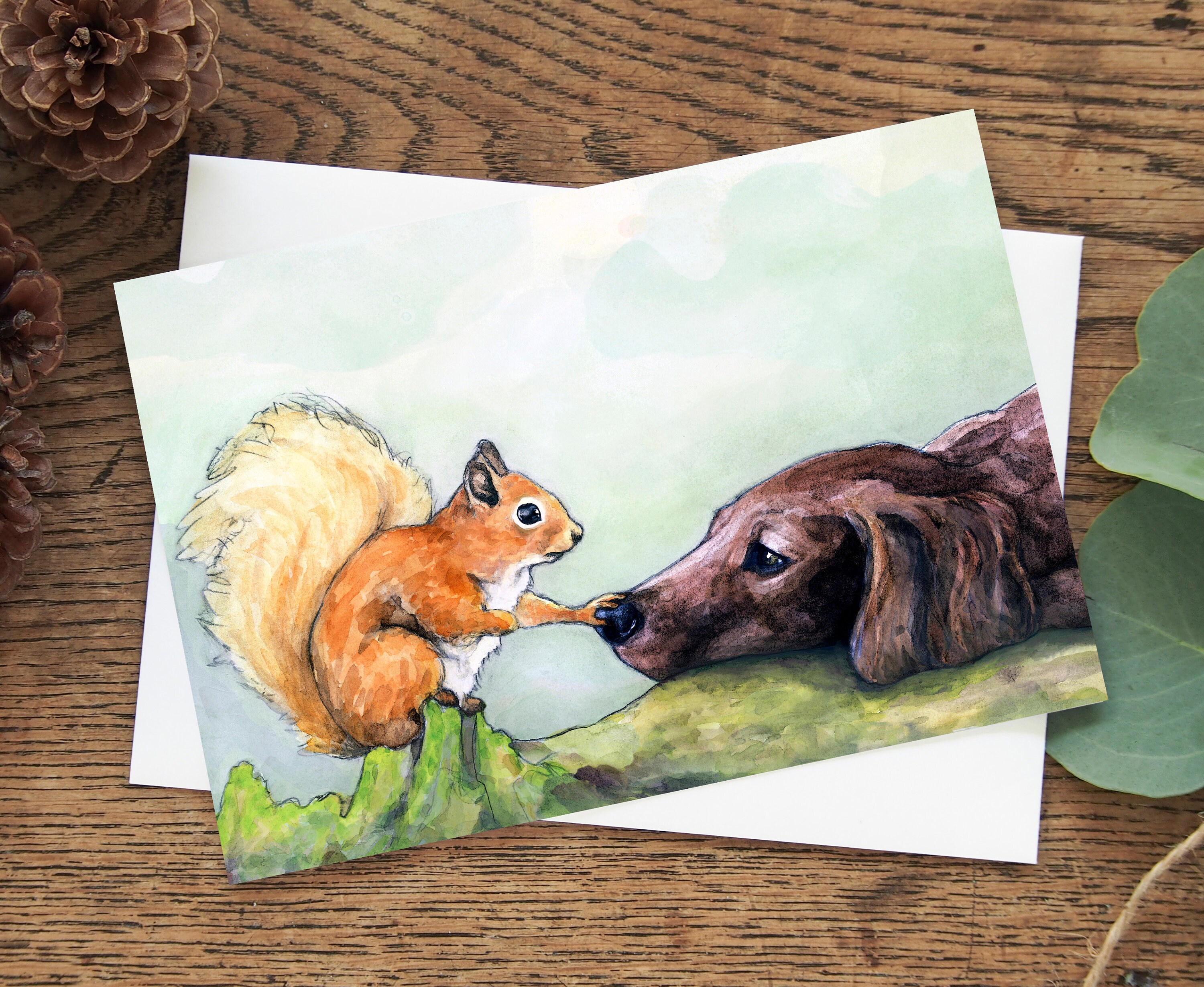 Get Well card Thinking of You card Sympathy Card Squirrel | Etsy
