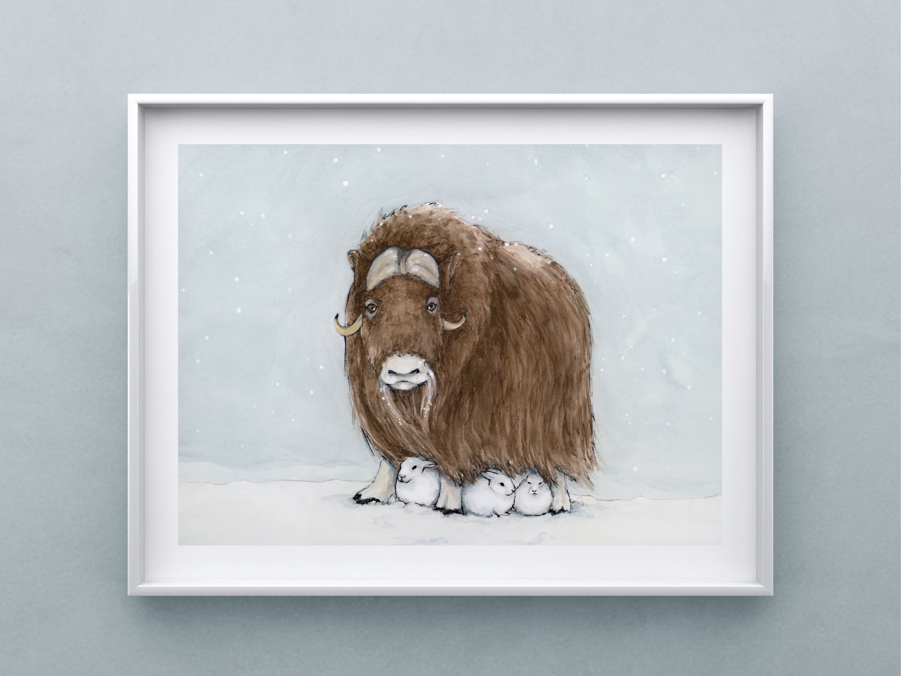 Arctic Musk Ox Drawing