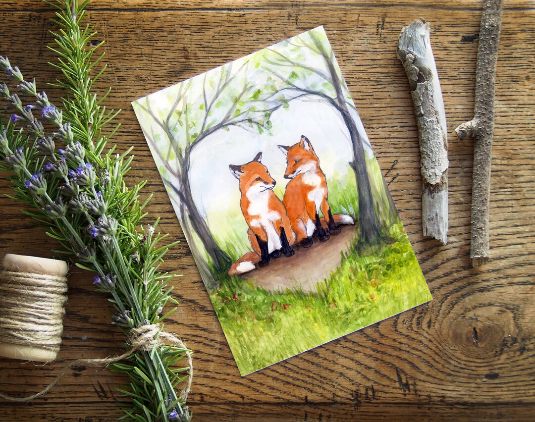 Fox Card for Partner - 5" X 7" Blank Inside - Plastic Free ...