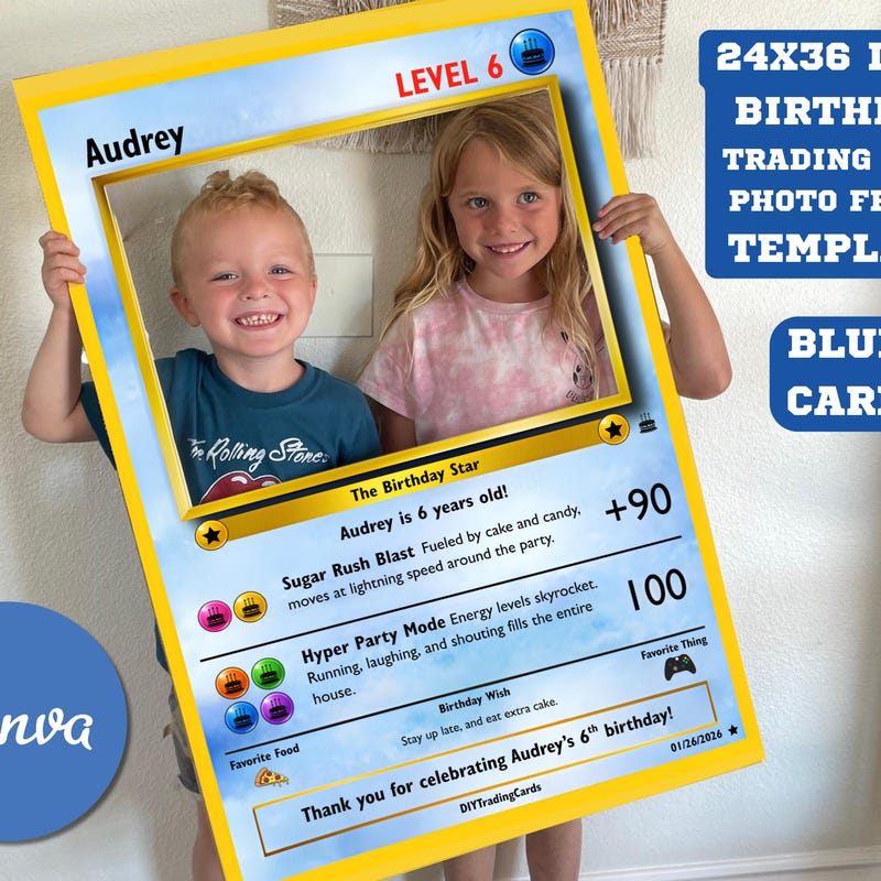 Blue Birthday Frame Etsy blue-birthday-frame-etsy