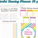 Colorful Printable Cleaning Planner & Declutter Challenge - Etsy