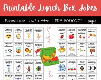Printable Joke Lunch Box Notes - Etsy