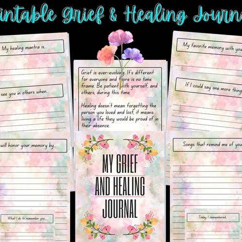 Printable Grief & Healing Journal 46 Pages - Etsy