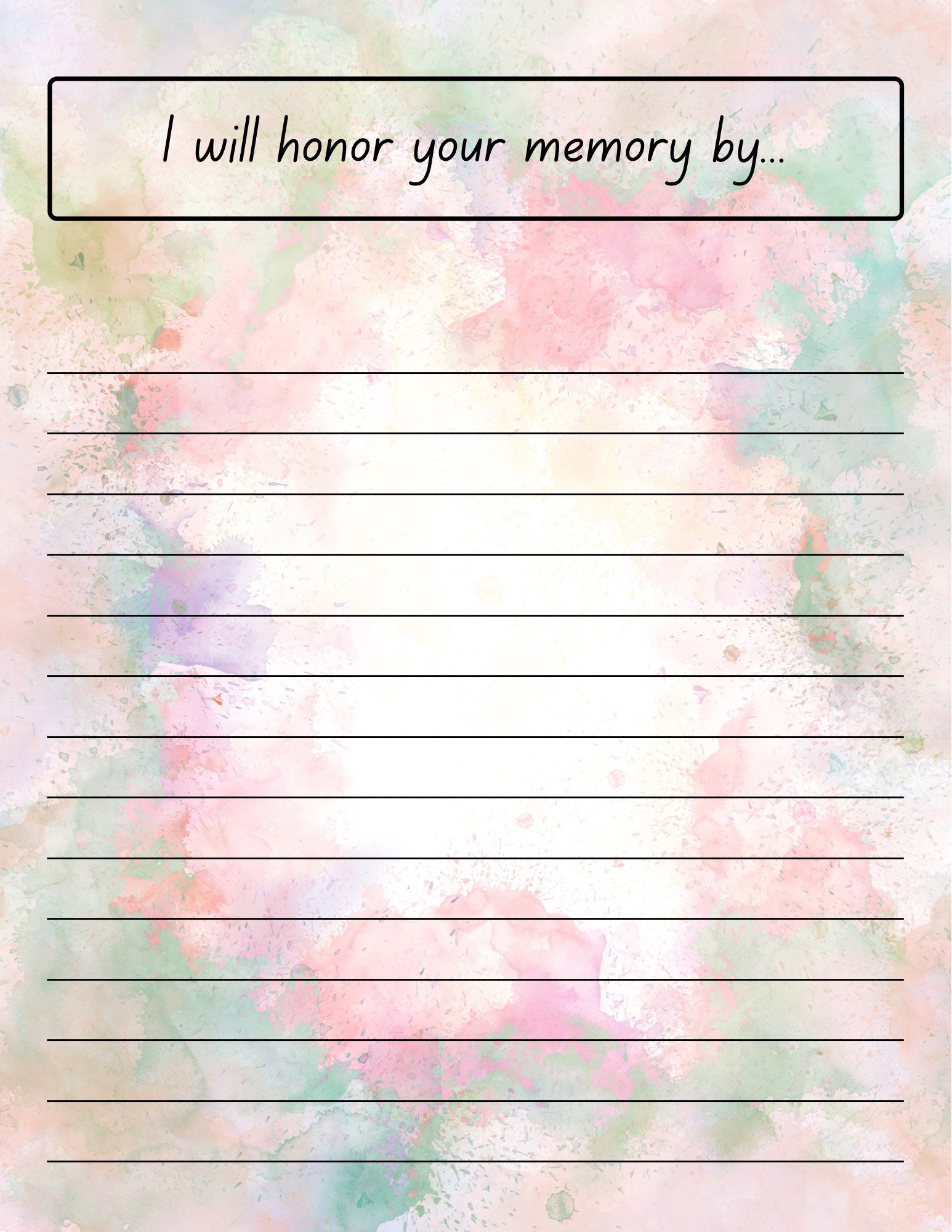 Printable Grief & Healing Journal - 46 Pages - Etsy