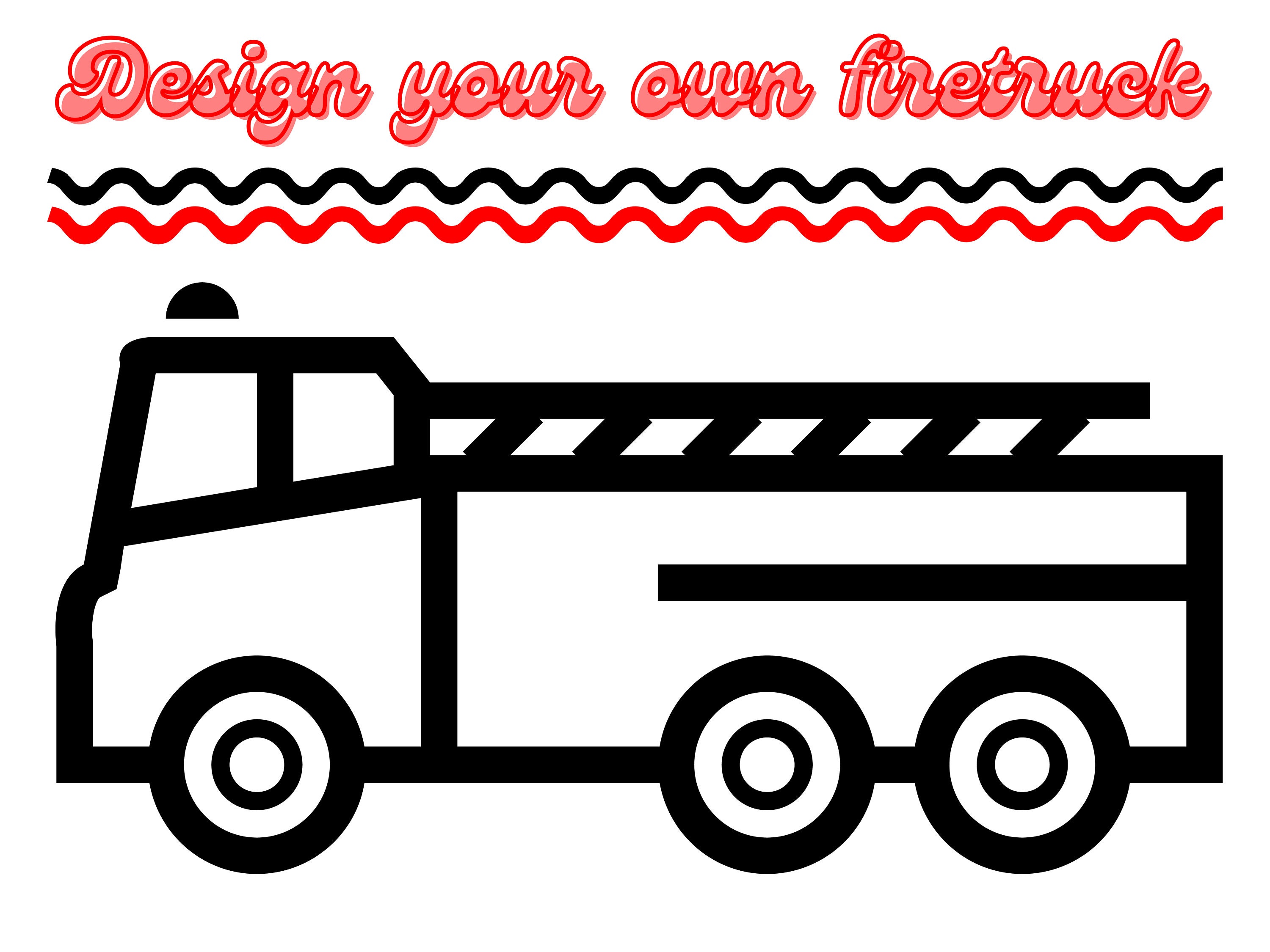 Rescue Vehicle Printable Playdough Mats/coloring Pages - Perfect for ...