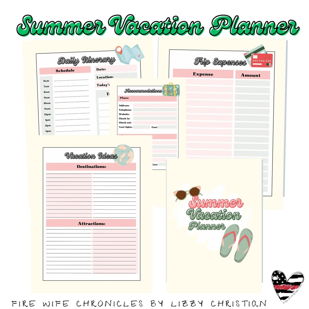 Printable Summer Vacation Planner - Etsy