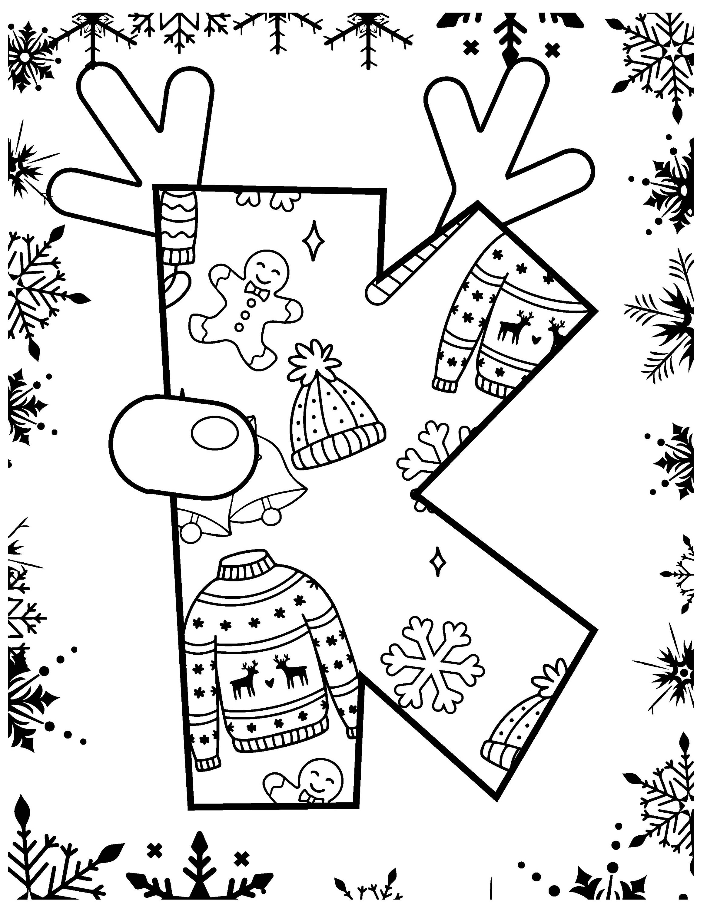 Christmas-themed Alphabet Coloring Set - Etsy