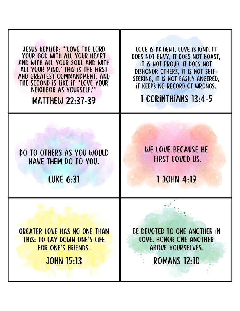 100 Printable Bible Verse Cards - Etsy