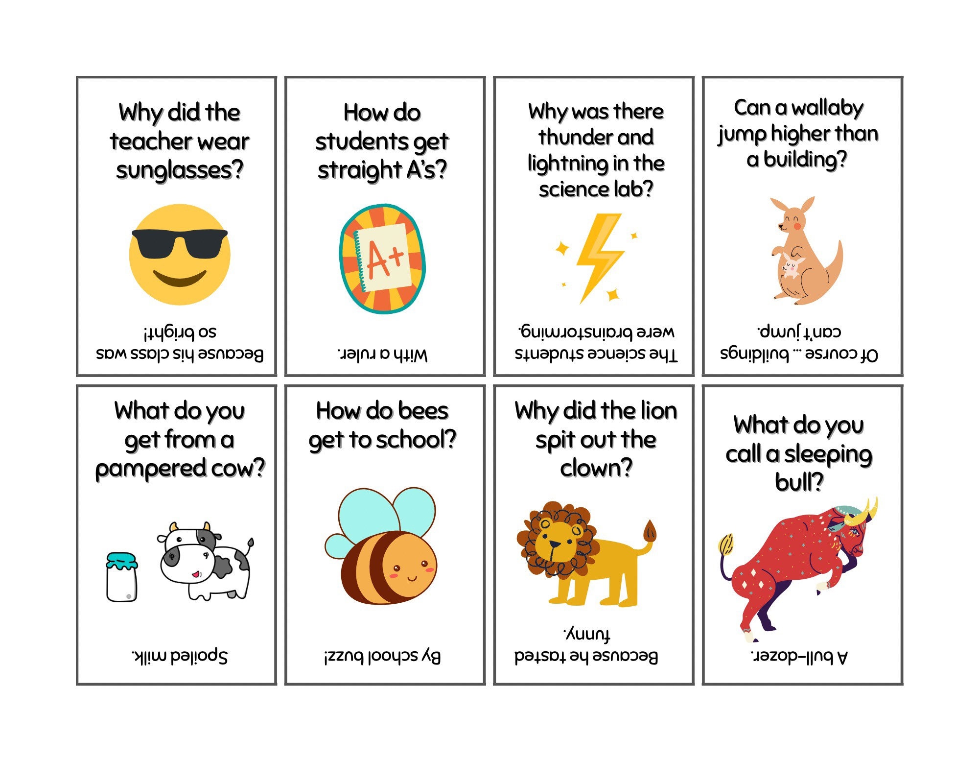 Printable Joke Lunch Box Notes - Etsy