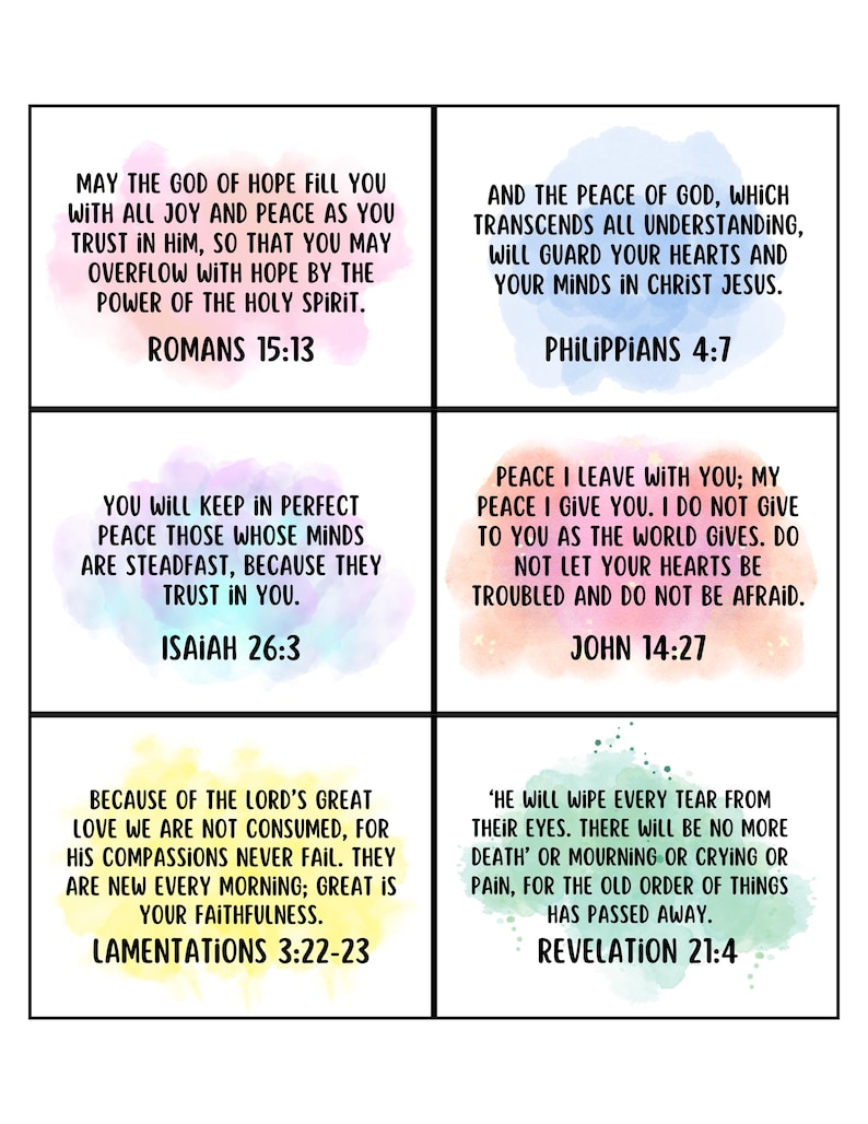 100 Printable Bible Verse Cards - Etsy